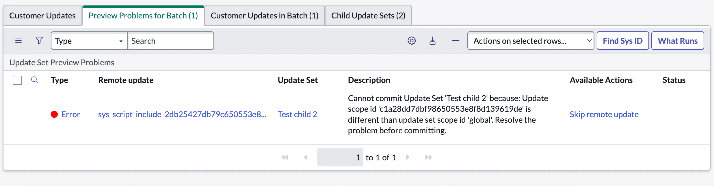 Fixing Cannot Commit Update Set Update Scope Id Is Different Than Update Set Scope Id Errors